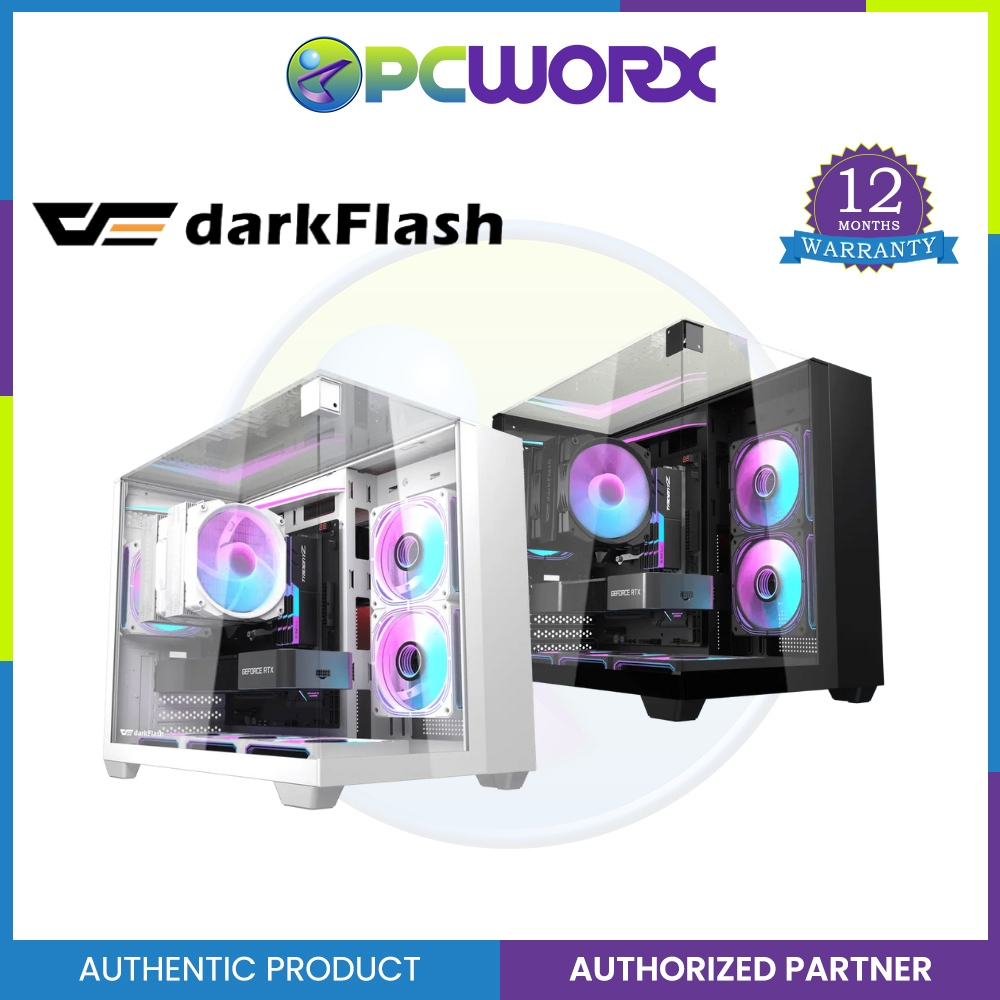 DarkFlash TH285M m-ATX Triple-sided Tempered Glass PC Case | Gaming PC ...