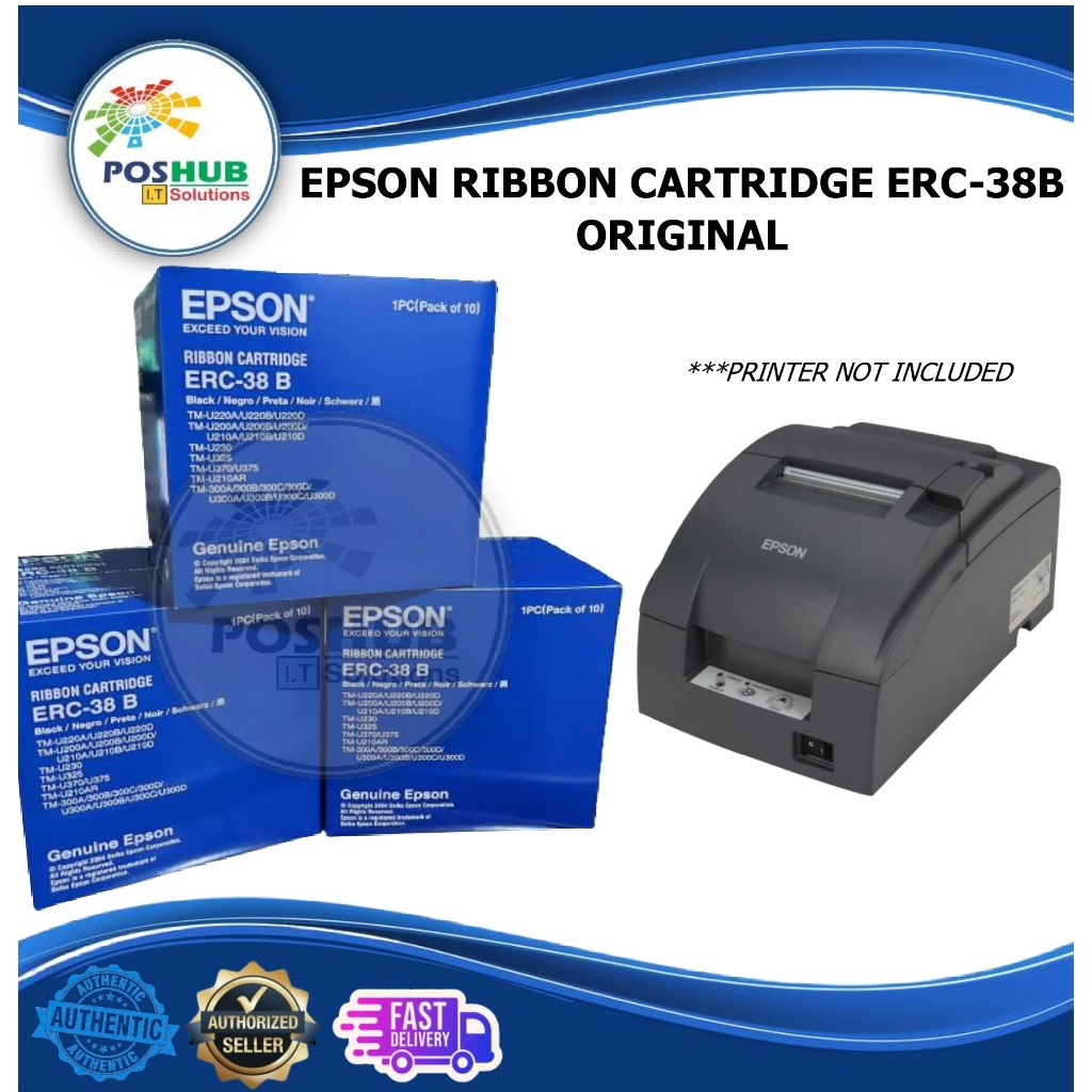 EPSON ERC-38B RIBBON CARTRIDGE SET OF 10 ORIGINAL | Shopee Philippines
