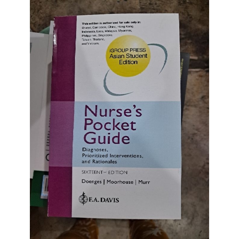 Nurses Pocket Guide 16th ed 2022 ONHAND | Shopee Philippines