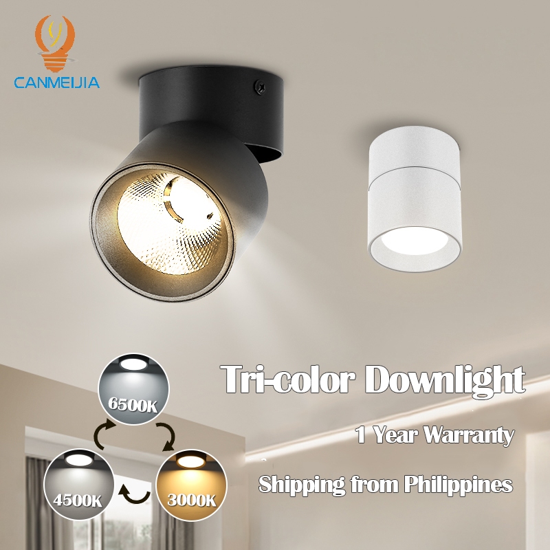 Tri-Color LED Downlight Foldable Spotlight Pin Light COB Track Light ...