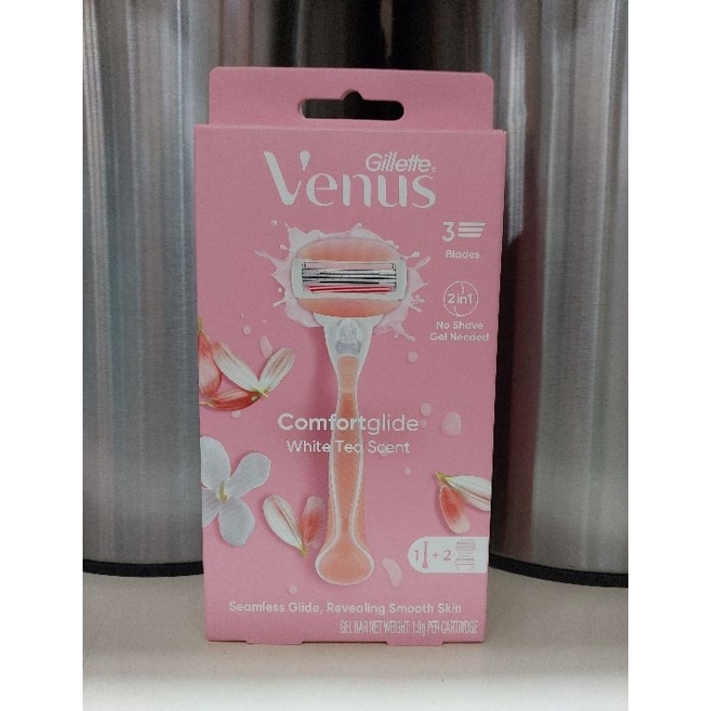 Gillette Venus Comfort Glide White Tea Razor 2s | Shopee Philippines