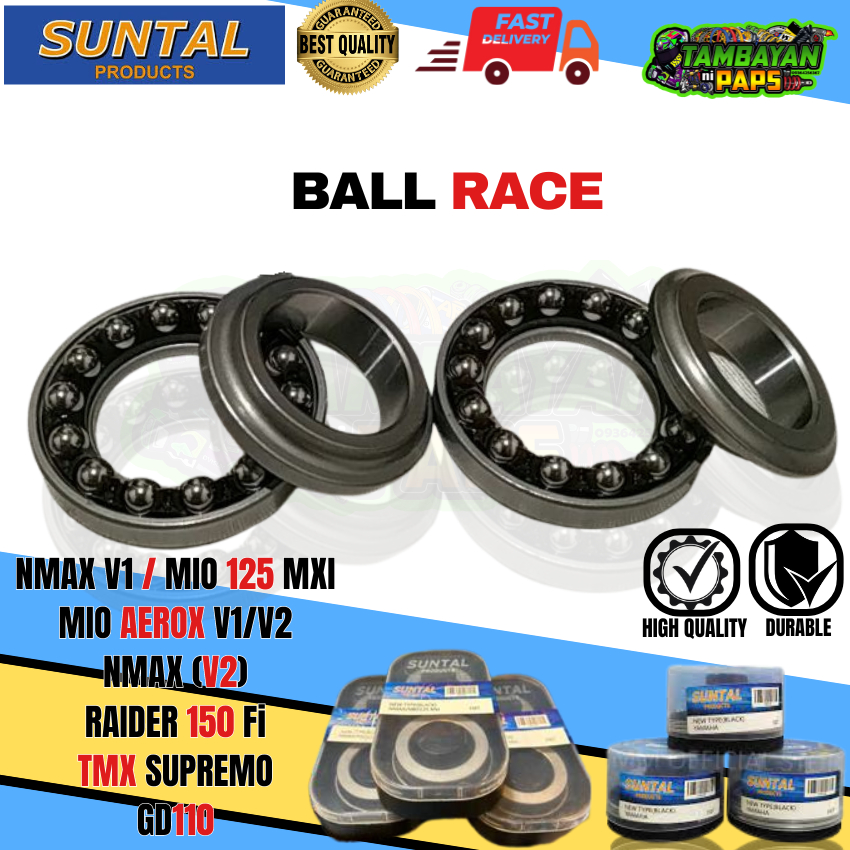 SUNTAL MOTORCYCLE BALL RACE SET FOR NMAX / RAIDER Fi / MIO 125 MXI ...