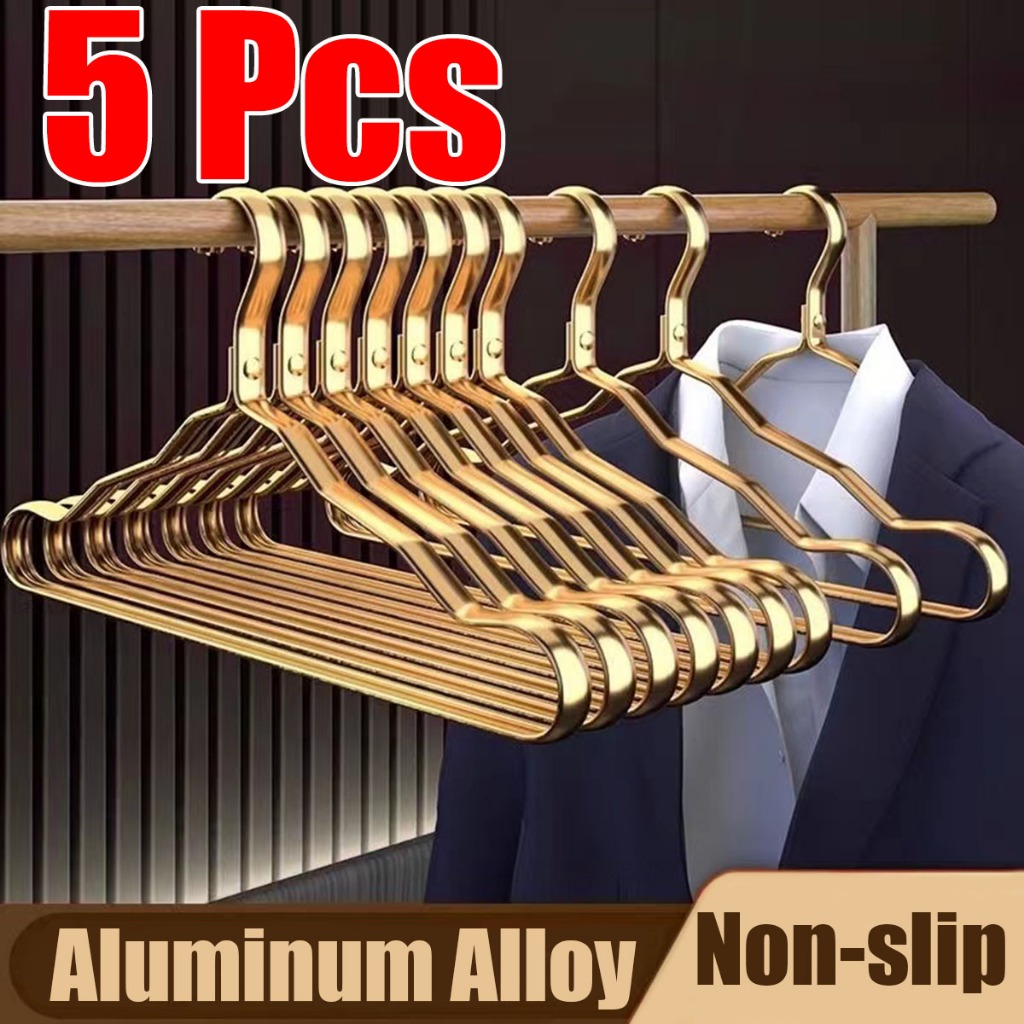 1/3/5 Pcs Set Aluminum Alloy Clothes Hanger Elegant Hanger For Clothes ...