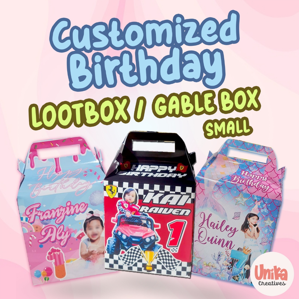 Customized Loot box/ Gable box for birthdays | Shopee Philippines