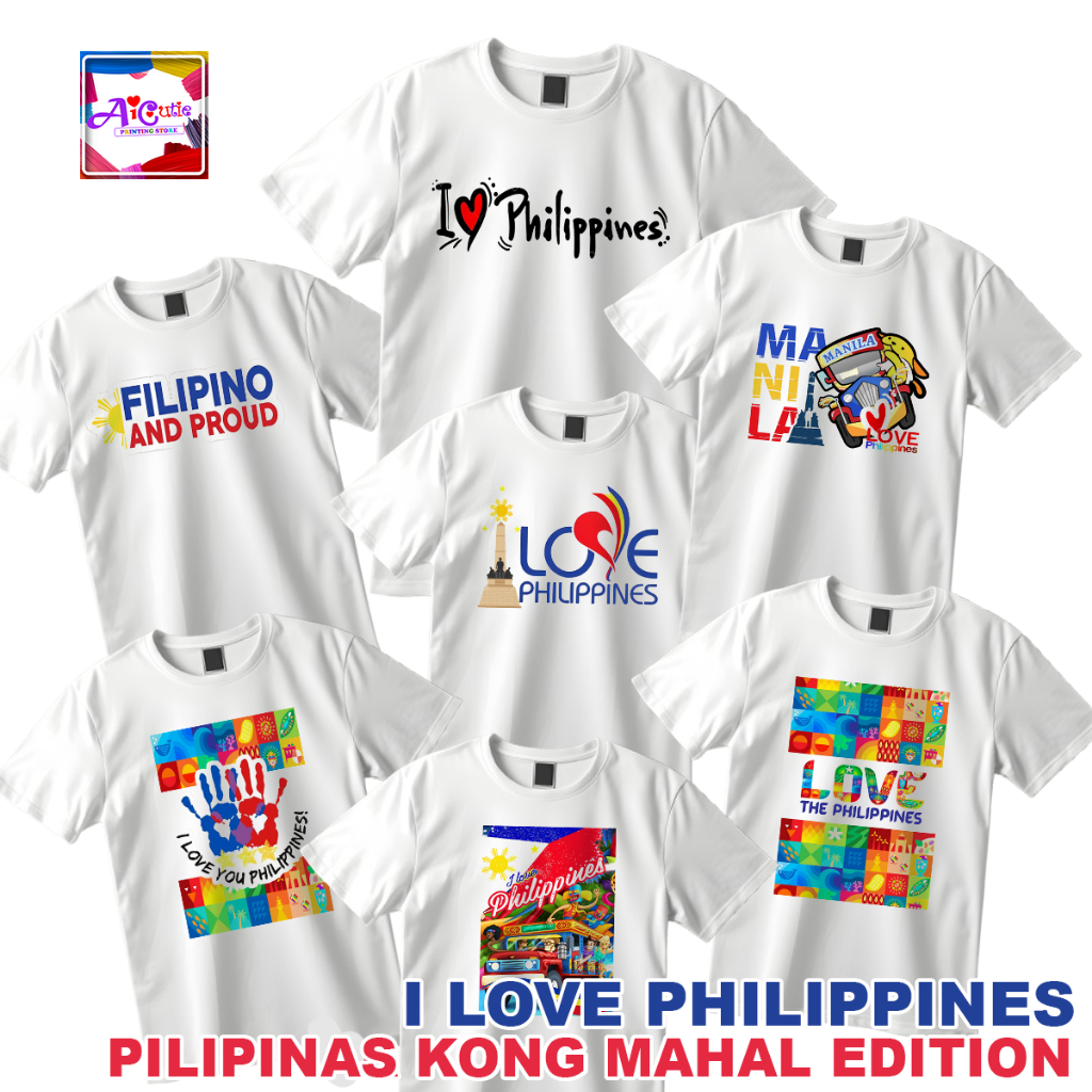 I LOVE PHILIPPINES T-SHIRT DESIGN COLLECTION - AVAILABLE ALL SIZES FROM ...