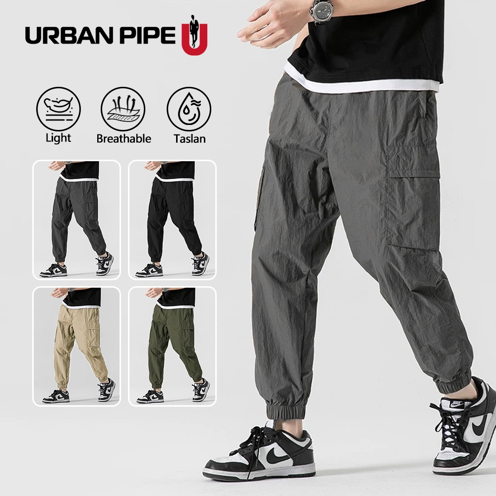 URBAN PIPE Taslan Cargo Pants Fashionable 6 Pocket Jogger For Men High ...