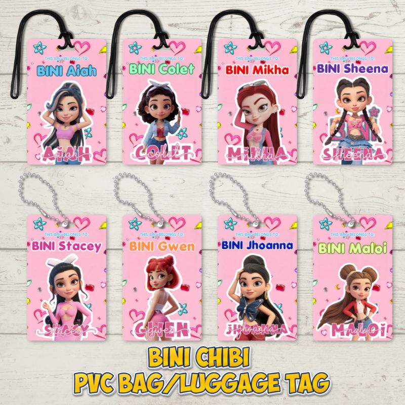 PERSONALIZED BINI 3D CHIBI PVC Bag/Luggage Tag (Cherry on Top Inspired ...