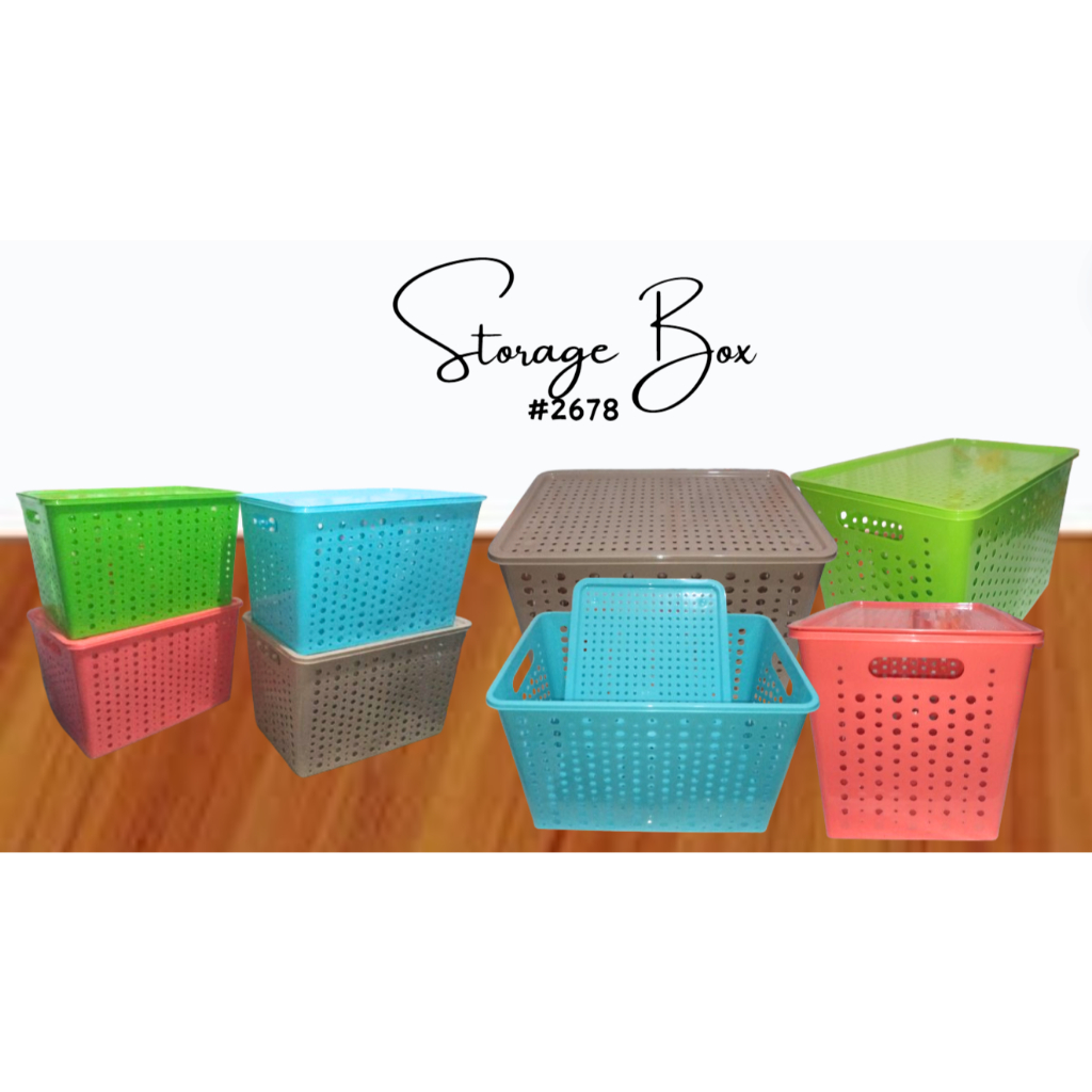 Plastic #2678 Multi Purpose Storage Box MINI HOLES design with Cover ...