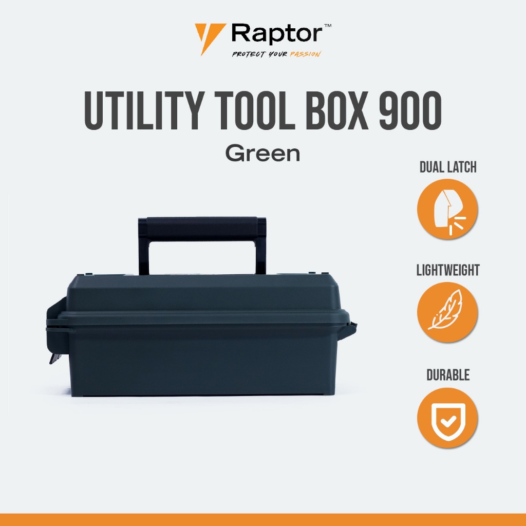 Raptor Case Utility Tool Box 900 for Tactical, Creative & Sports Gear ...