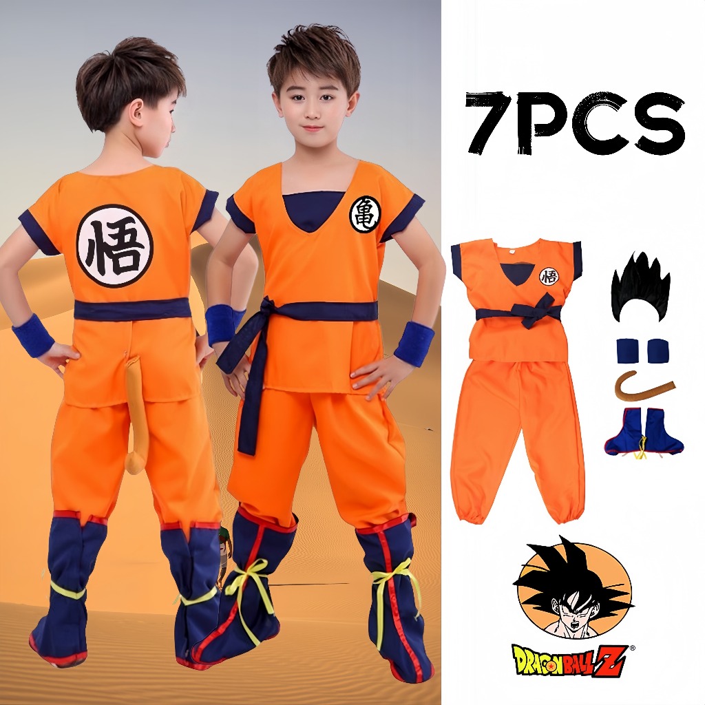Anime Dragon Ball Z Costume For Kids Boy Son Goku Cosplay Halloween ...