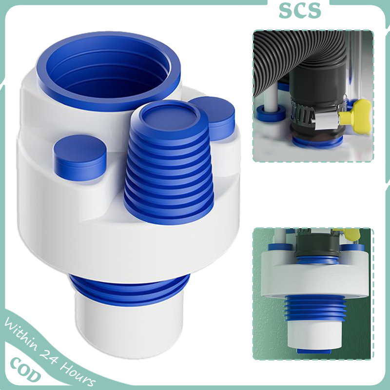 4 Holes Kitchen Drain Pipe Connector Deodorizing Seal Plug Washing ...