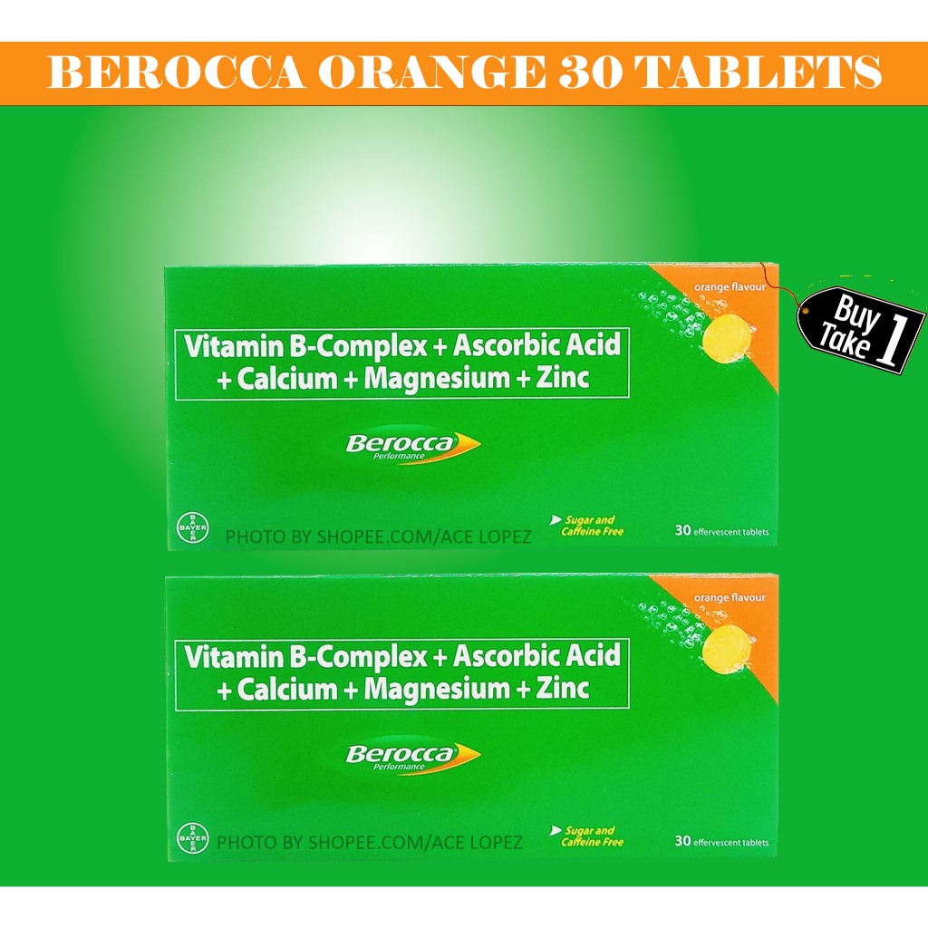 Berocca Orange 30 Tabs Buy 1 Take 1 B1T1 als21207 | Shopee Philippines