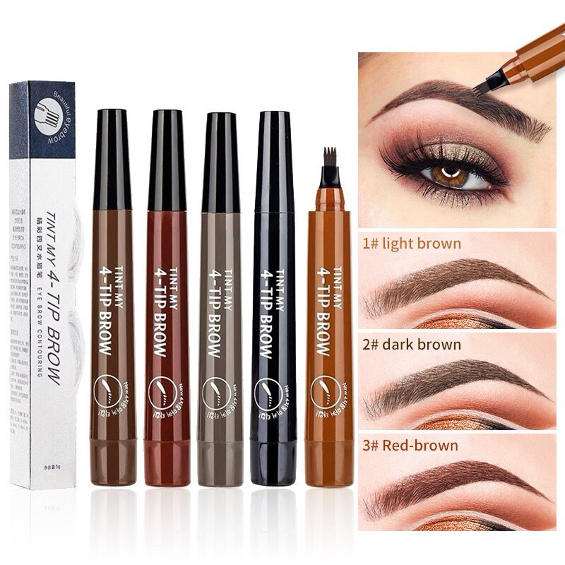 5 colors Eyebrows Pen Waterproof Eyebrow Tattoo Pencil Long Lasting ...