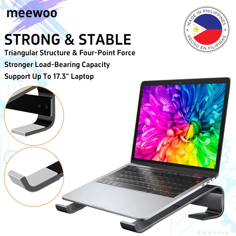 Meewoo Laptop Aluminum Alloy Stand Ergonomic Ventilation Elevated ...