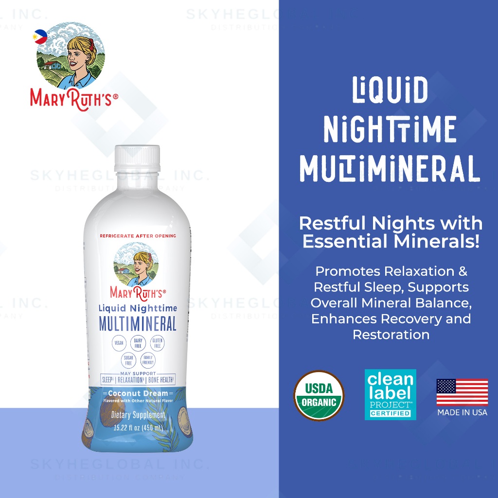 Mary Ruth's Liquid Nighttime Multimineral (Coconut) | Shopee Philippines