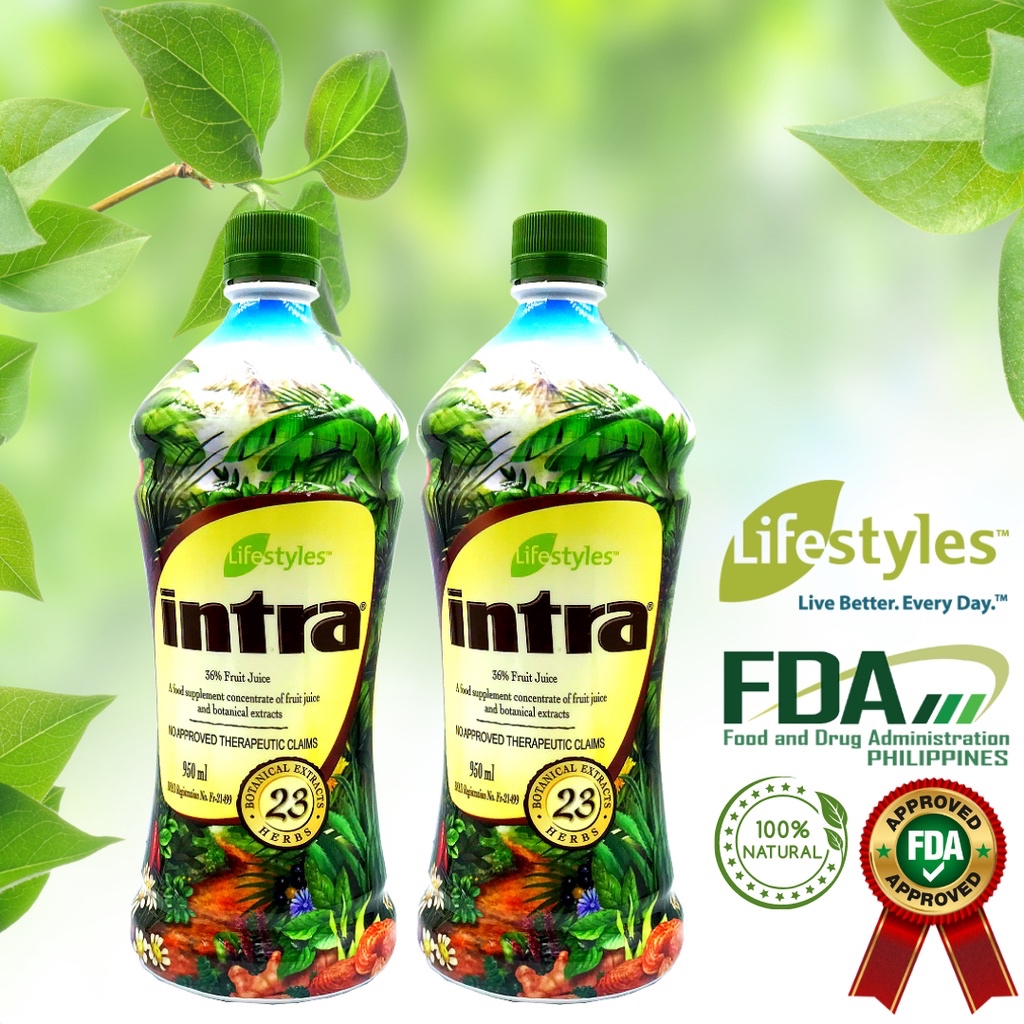 2 Bottles INTRA Juice 23 Botanical Extract Herbal Juice from CANADA ...