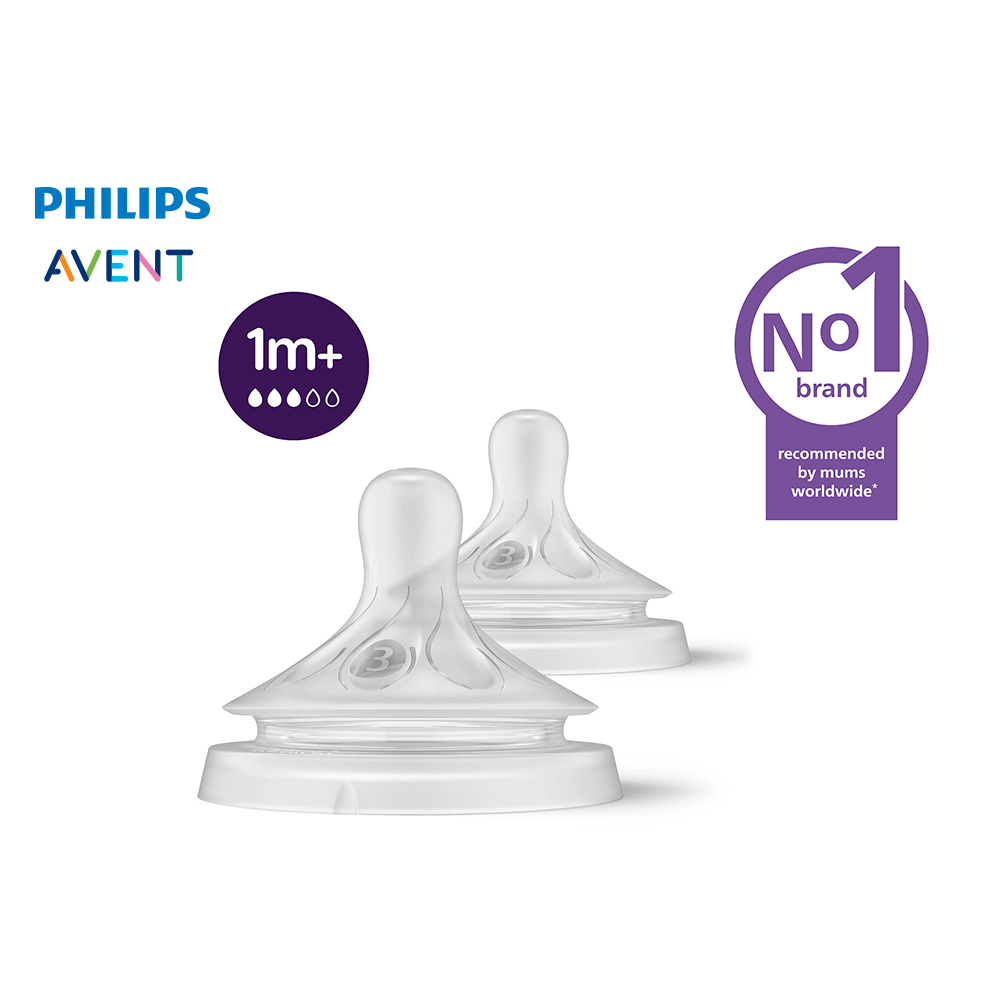 Philips AVENT 1m+ Natural Response Flow 3 Nipples, 2-pack | Shopee ...