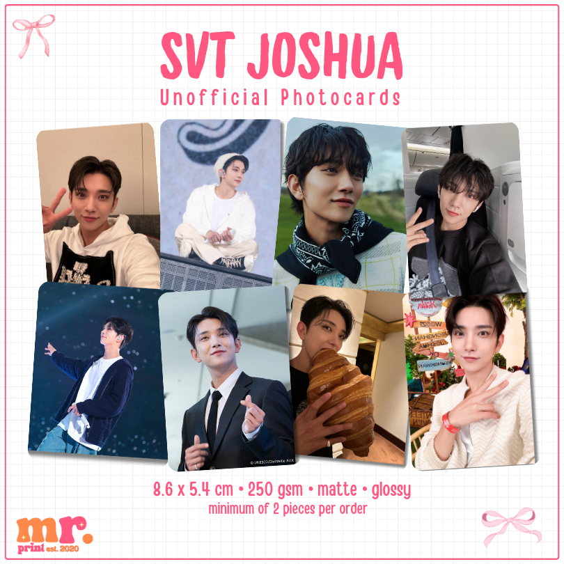 SVT JOSHUA VOL 1 PHOTOCARD SELCA SEVENTEEN CARATS MATTE AND GLOSSY ...