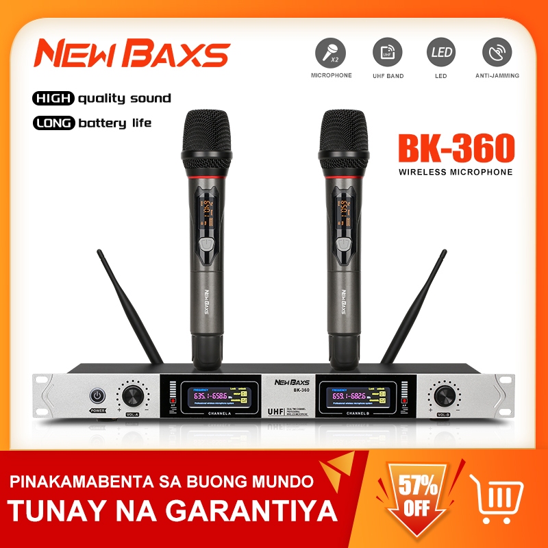 NEW BAXS Professional Wireless microphone Orihinal na -upgrade bersyon ng BK360 One Drag ...