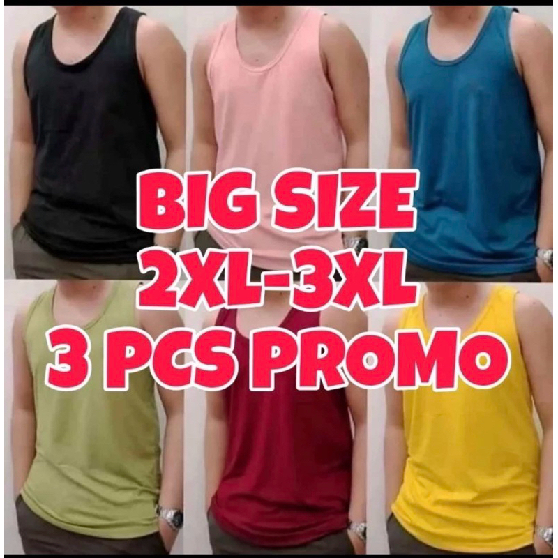 3PCS PLAIN SANDO MEN FIT MED TO XXL | Shopee Philippines
