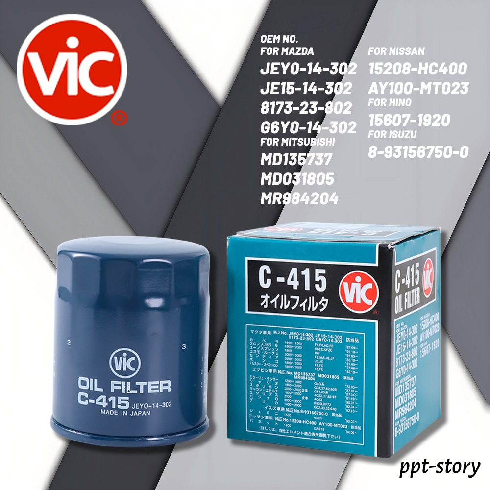 VIC C-415 Oil Filter Original Made In Japan For MITSUBISHI SOACEWAGON ...