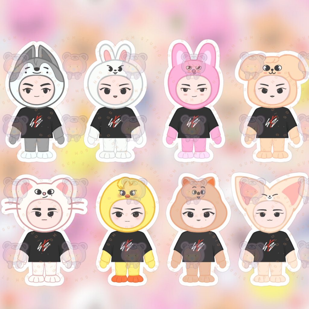 StrayKids OT8 CHIBI BODY STICKER SET - SKZOO | Shopee Philippines