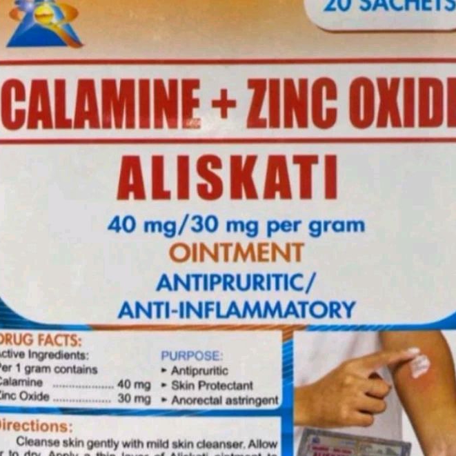 Calamine+Zinc Oxide Aliskati Ointment 40 mg/30 mg per sachet (10 sachet ...