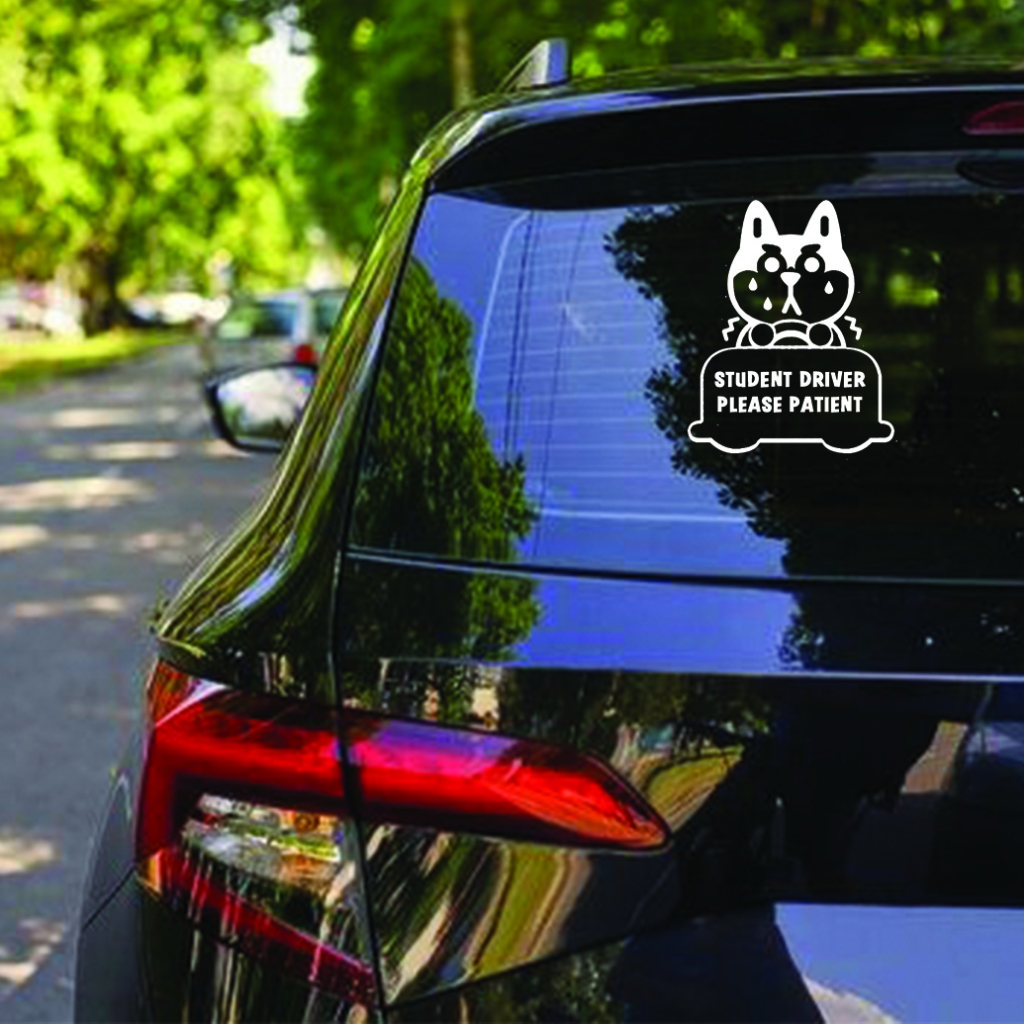 SKT Prints Student Driver Vinyl Sticker Part 1 Cute & Funny Car Decal ...