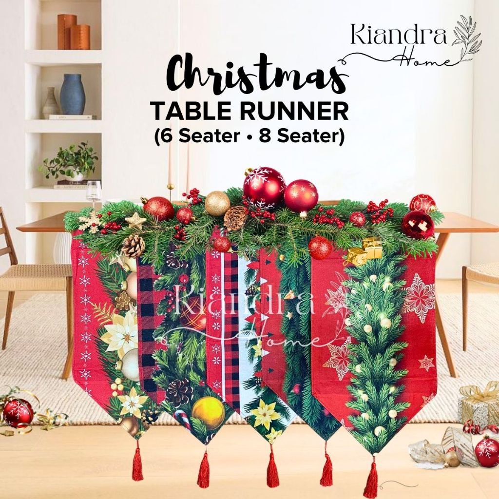 Kiandra Home Christmas Table Runner | 6 Seater and 8 Seater Table ...