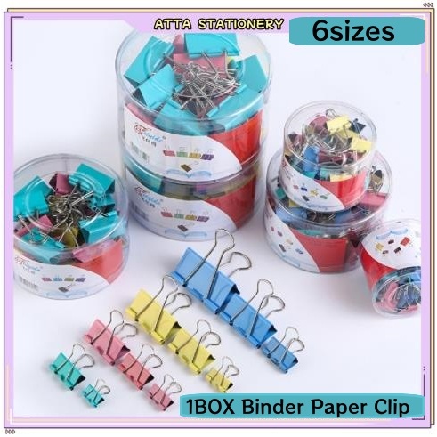 1BOX Binder Paper Clip Colorful Dovetail Clip 15mm/19mm/25mm/32mm/41mm ...