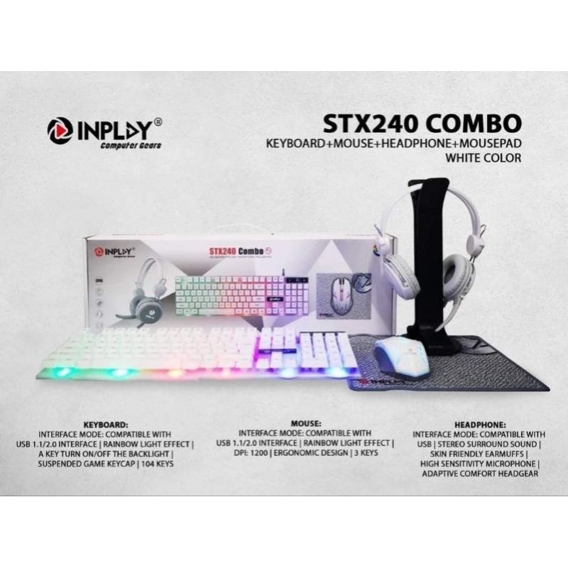 INPLAY STX240 4in1 COMBO RGB White | Shopee Philippines