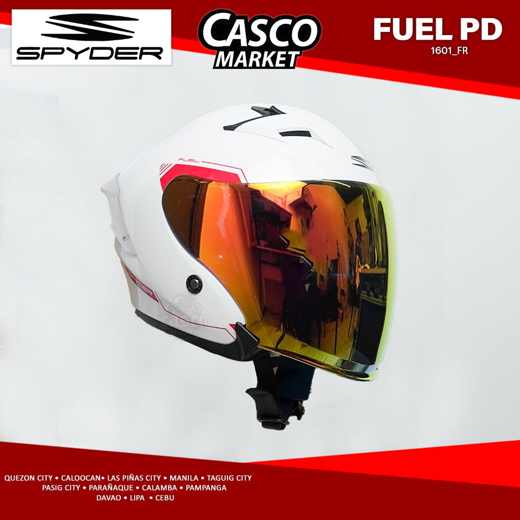 SPYDER FUEL PD HALF FACE DUAL VISOR MOTORCYCLE HELMET | Shopee Philippines