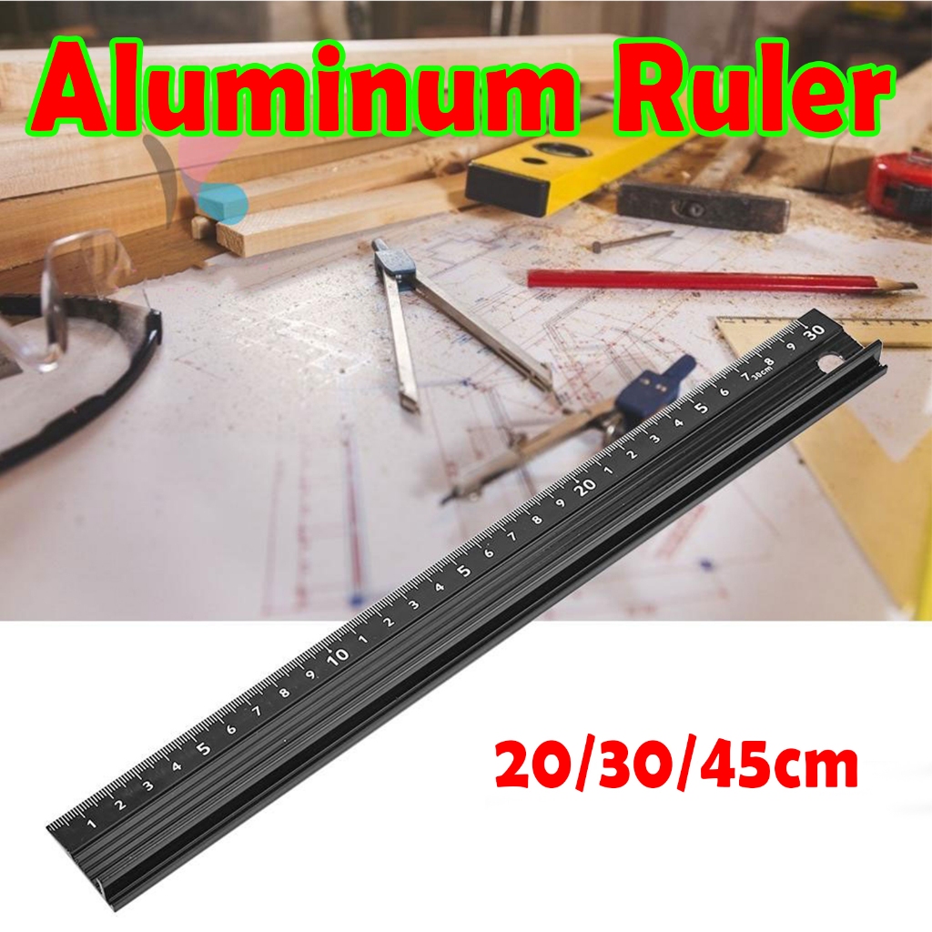 Multi-Use Aluminum Alloy Protective Ruler Anti-Cut Non-Slip Straight ...