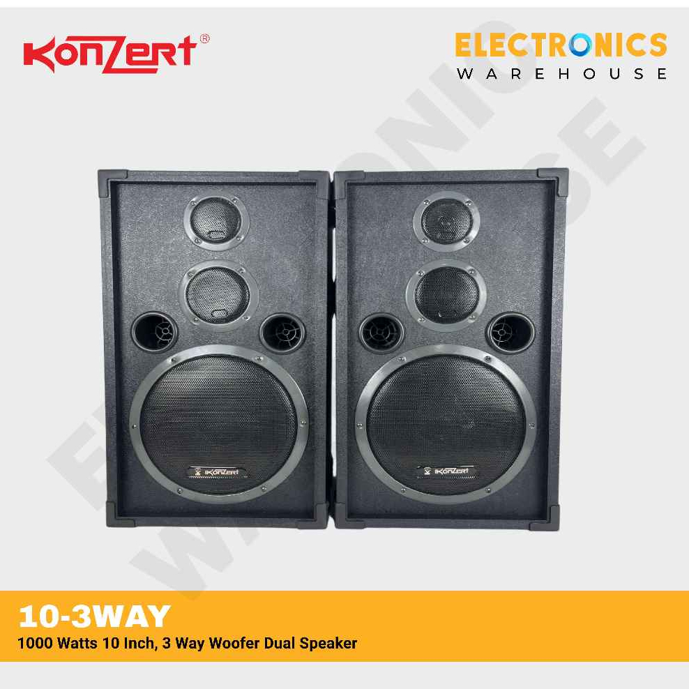 D-10 3-Way Speaker,1000W,10-Inch 3 Way Woofer Dual Speaker (Pair Speaker) | Shopee Philippines