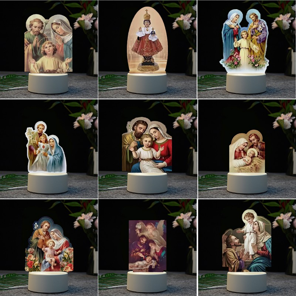 Christian Lamp 3D Acrylic Bible Lamp ang Bible Lamp Jesus Maria ...