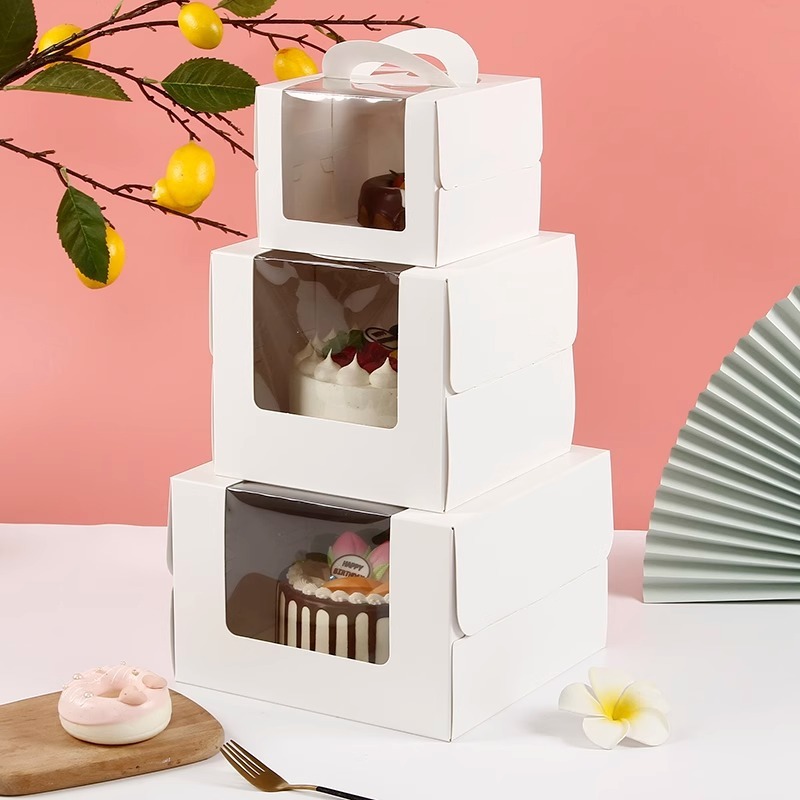 10 PCS Cake Box | Pastry Box | Bento Cake box with window | Shopee ...