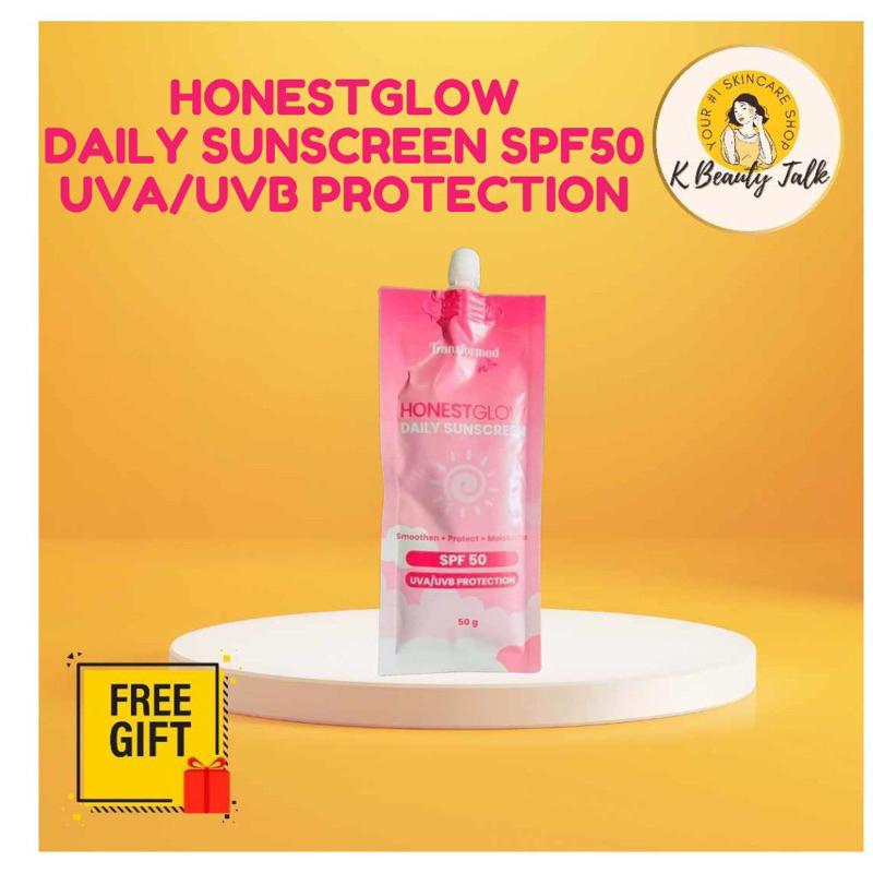 KBT HONEST GLOW DAILY SUNSCREEN 50g SPF50 (COD) | Shopee Philippines