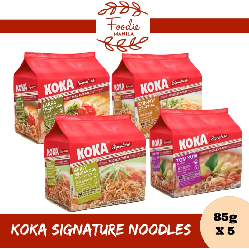 KOKA Signature Laksa Tom Yum Crab Prawn Spicy Singapore Packet Noodles ...