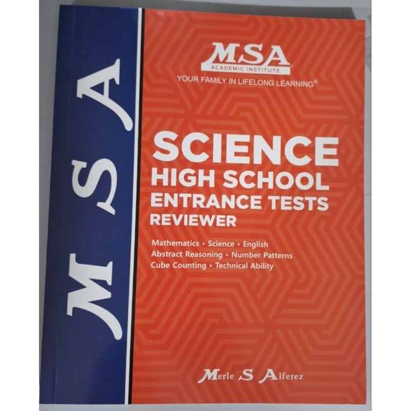 MSA SCIENCE HIGH SCHOOL ENTRANCE TESTS REVIEWER by Alferez | Shopee ...
