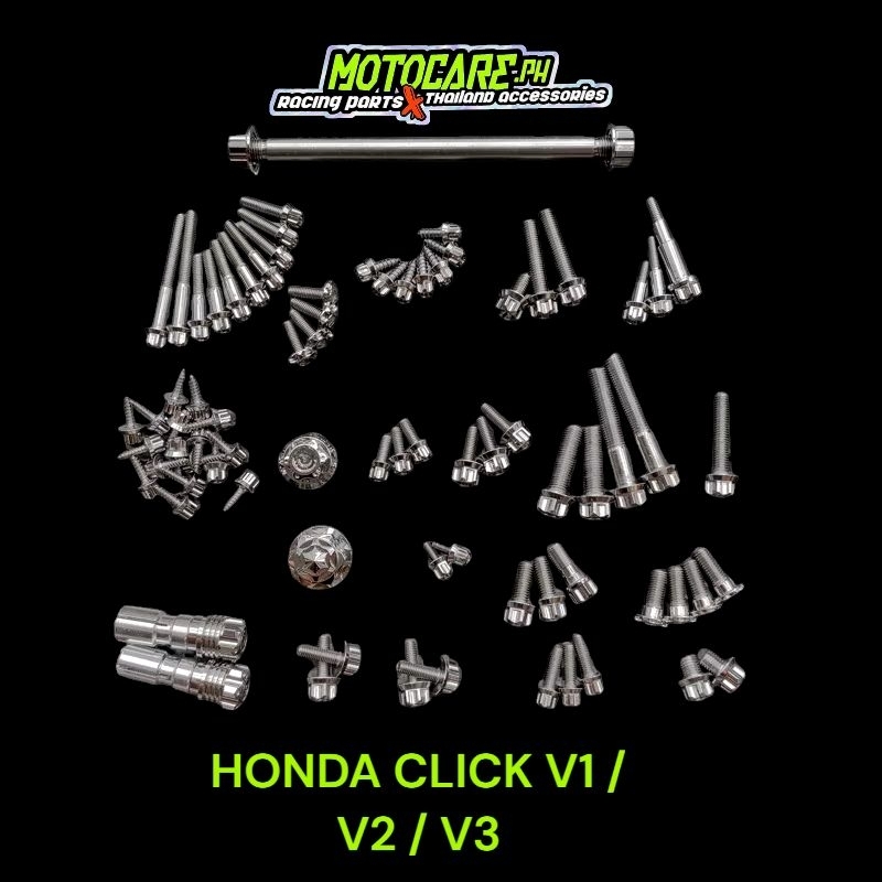 CNC HONDA CLICK V1 V2 V3 BOLTS SET ORIGINAL THAILAND MADE (CNC MADE ...