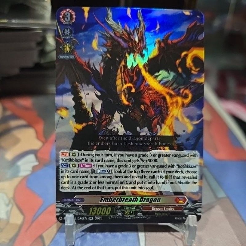EMBERBREATH DRAGON RR DZBT03 CARDFIGHT VANGUARD ENGLISH | Shopee Philippines