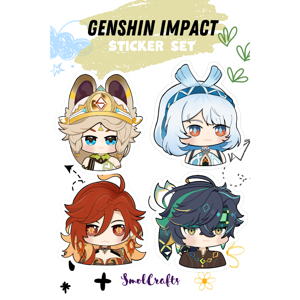 Genshin Impact Sticker Set (NATLAN) | Shopee Philippines
