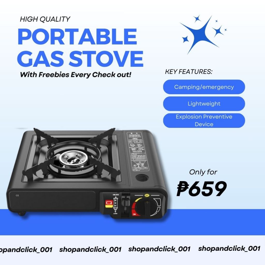 Portable Butane Gas Stove w/ Carrying Case Lightweight High-Heat ...