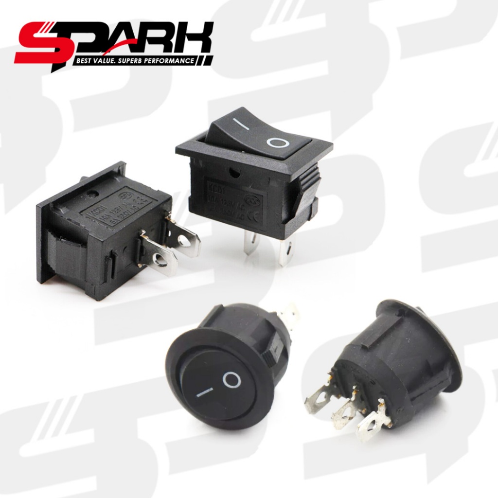 ON-OFF Rocker Switch KCD-1 KCD-1 2-Pin 3-Pin Switch Square Round AC250V ...