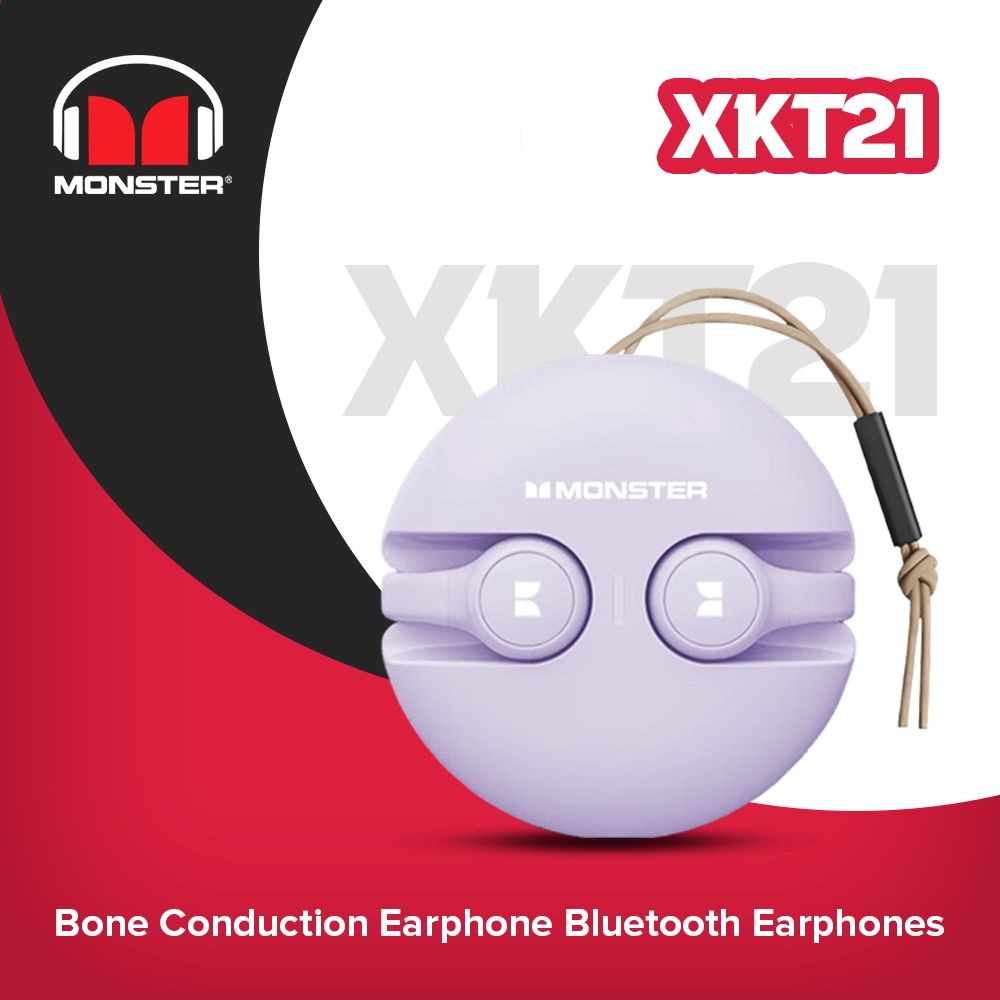 Monster XKT21 Bone Conduction Earphone Bluetooth Earphones Wireless Ear ...