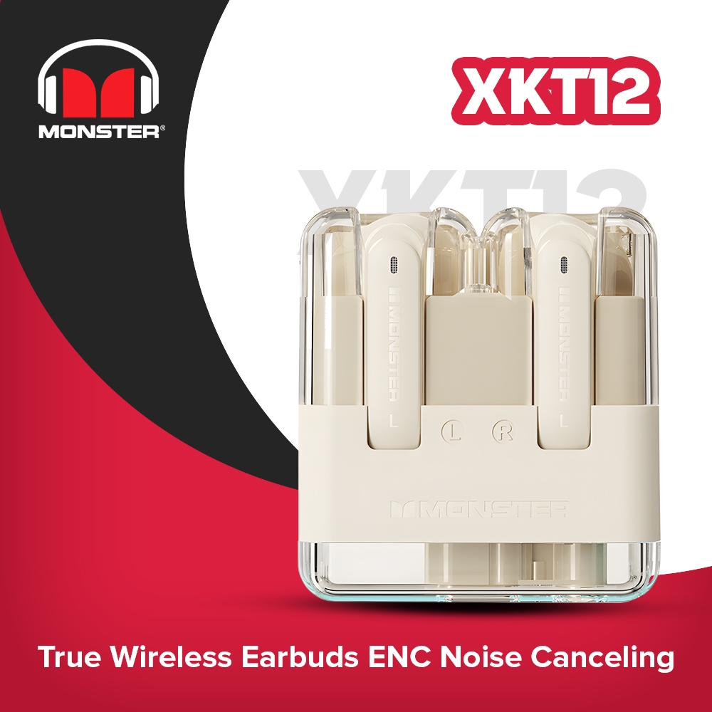 Monster XKT12 True Wireless Earbuds ENC Noise Canceling Bluetooth 5.3 ...