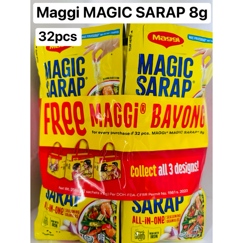FREE MAGGI BAYONG! Maggi MAGIC SARAP 8g ( 32pcs) | Shopee Philippines