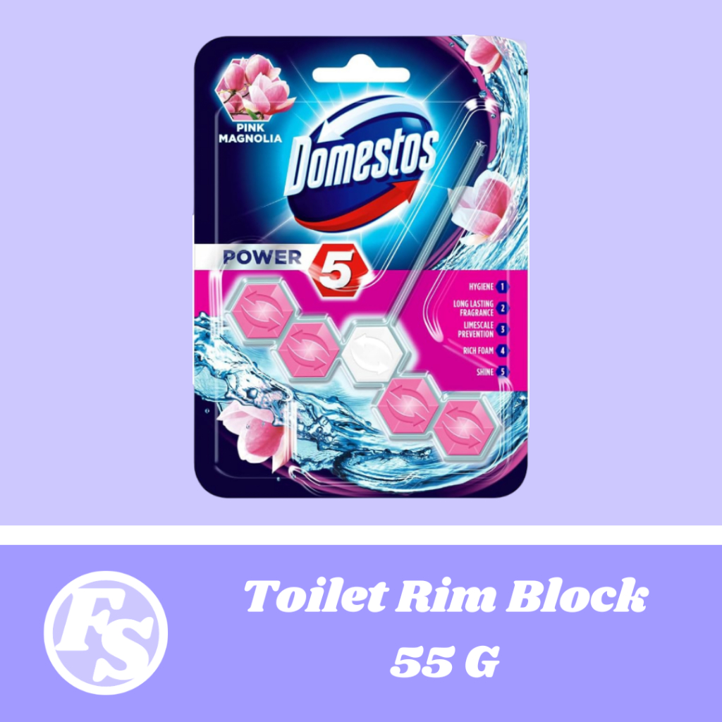 Domestos Power 5 Pink Magnolia Rim Block 55g | Shopee Philippines