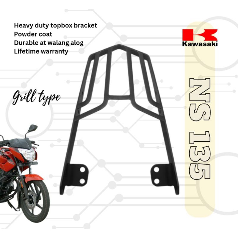 Kawasaki Rouser NS 135 Topbox Bracket Heavy Duty Lifetime Warranty | Shopee Philippines