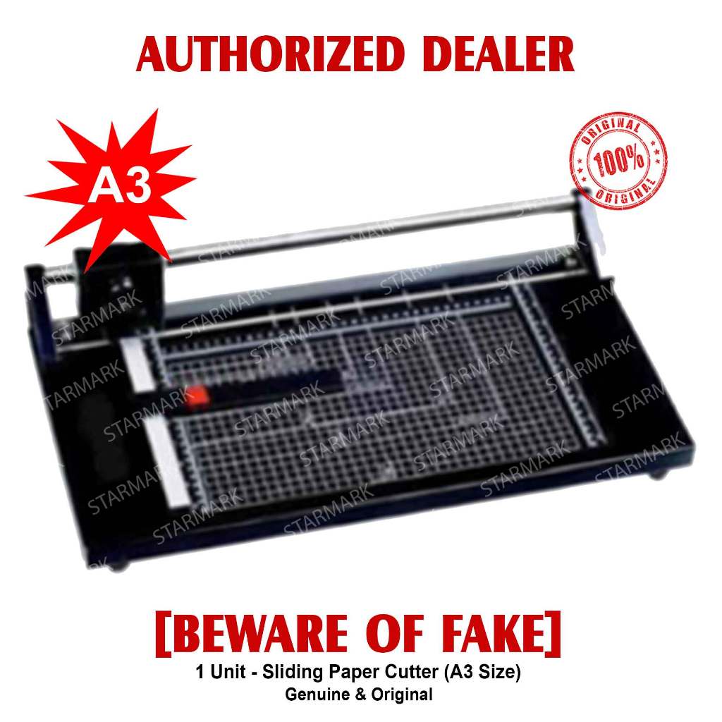 Quaff Sliding Paper Cutter A3 Papers Cutters Metal Base Heavy Duty ...